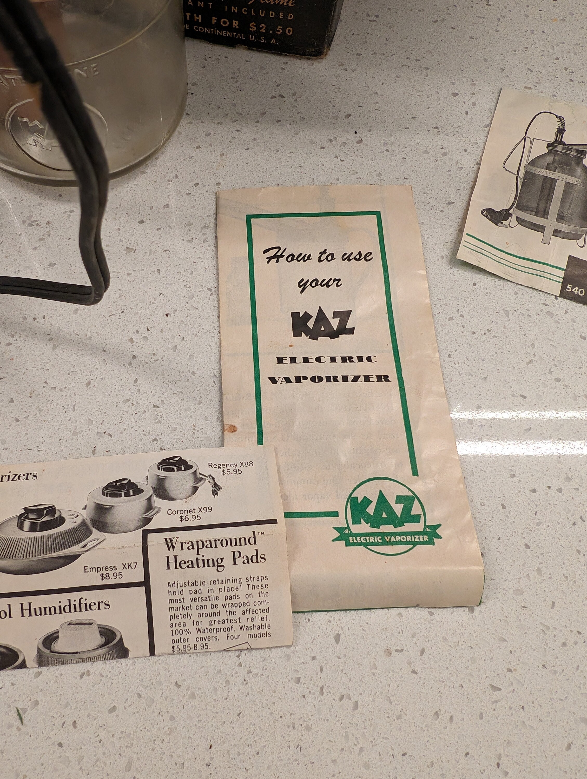 Vintage Kaz Glass Vaporizer With Original Box // Electric Cord ...