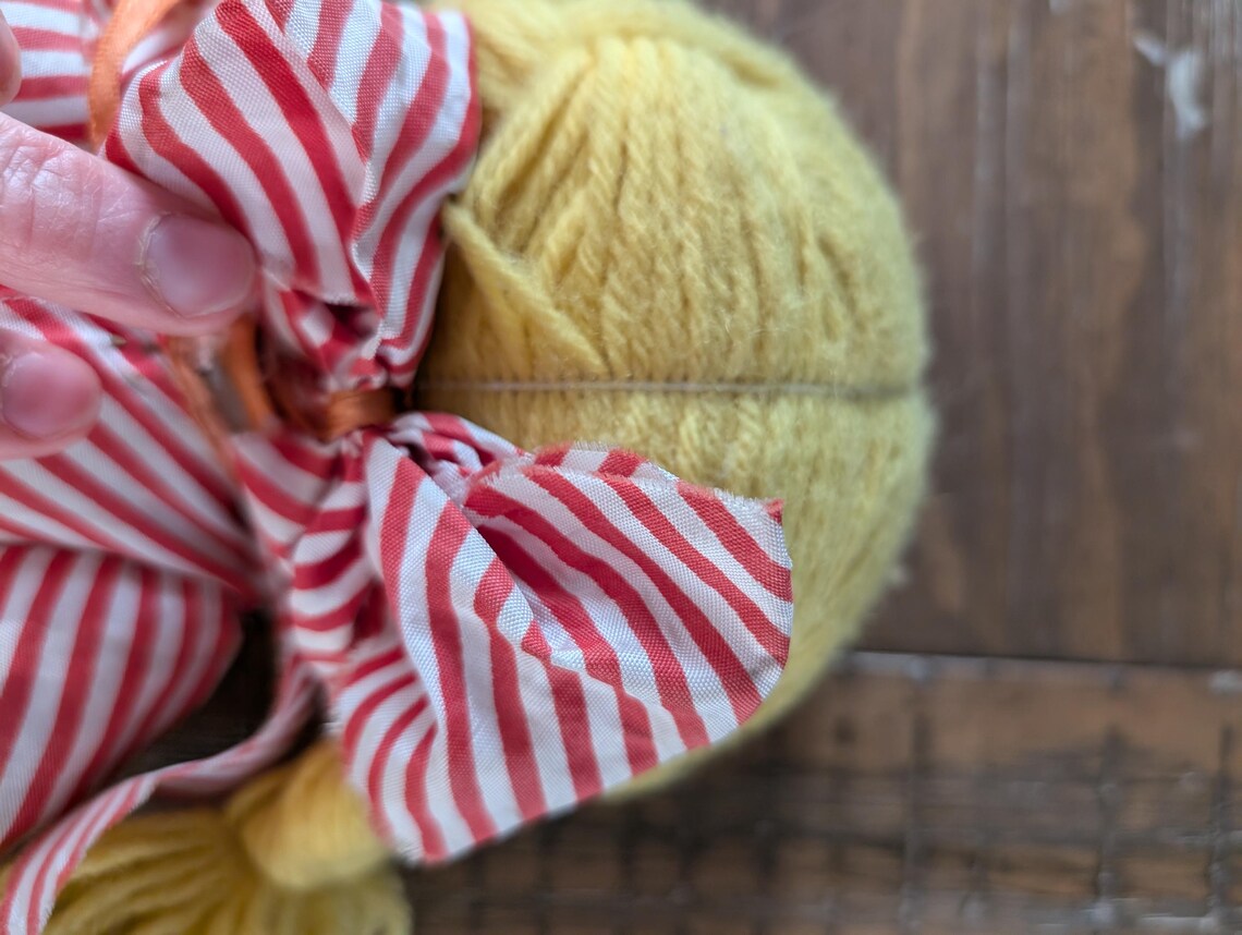 Vintage Handmade Muslin Rag Doll - Button Joints - Handstitched Face ...
