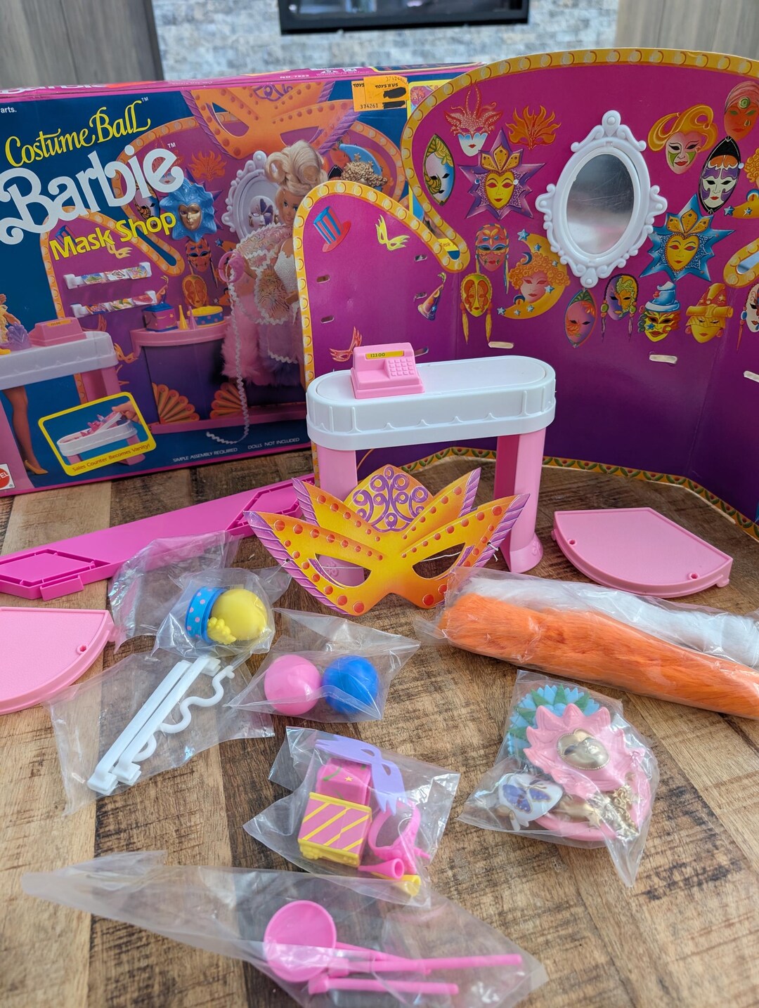 Vintage Mattel 1991 Costume Ball Barbie Mask Shop Play Set NEW Open Box ...