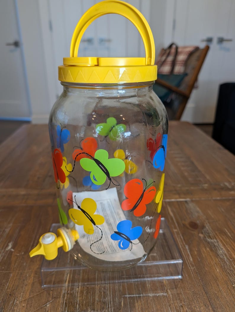 Vintage 1 Gallon Sun Tea Glass Jar – Flip Top Lid Drink Dispenser ...