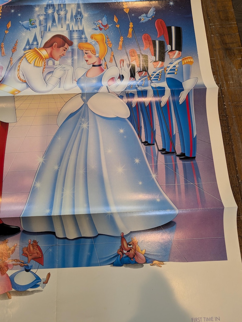 Original Movie Poster Walt Disney's "cinderella" 1987 Release ...