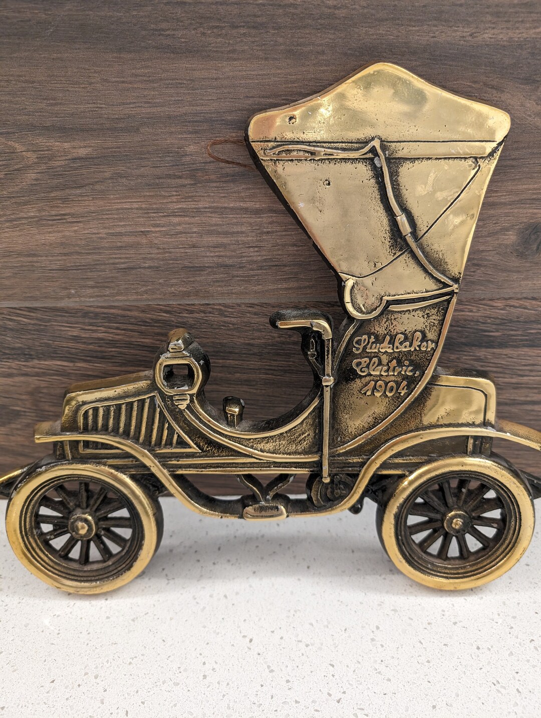 Vintage Wall Art Studebaker Electric 1904 Old Automobile Metal / Brass ...