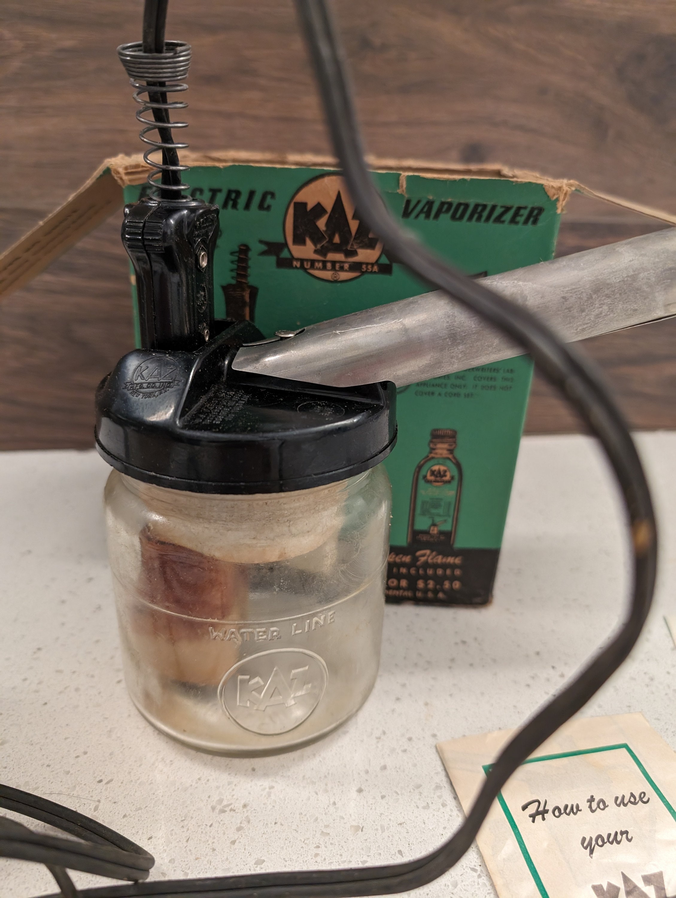 Vintage Kaz Glass Vaporizer With Original Box // Electric Cord ...