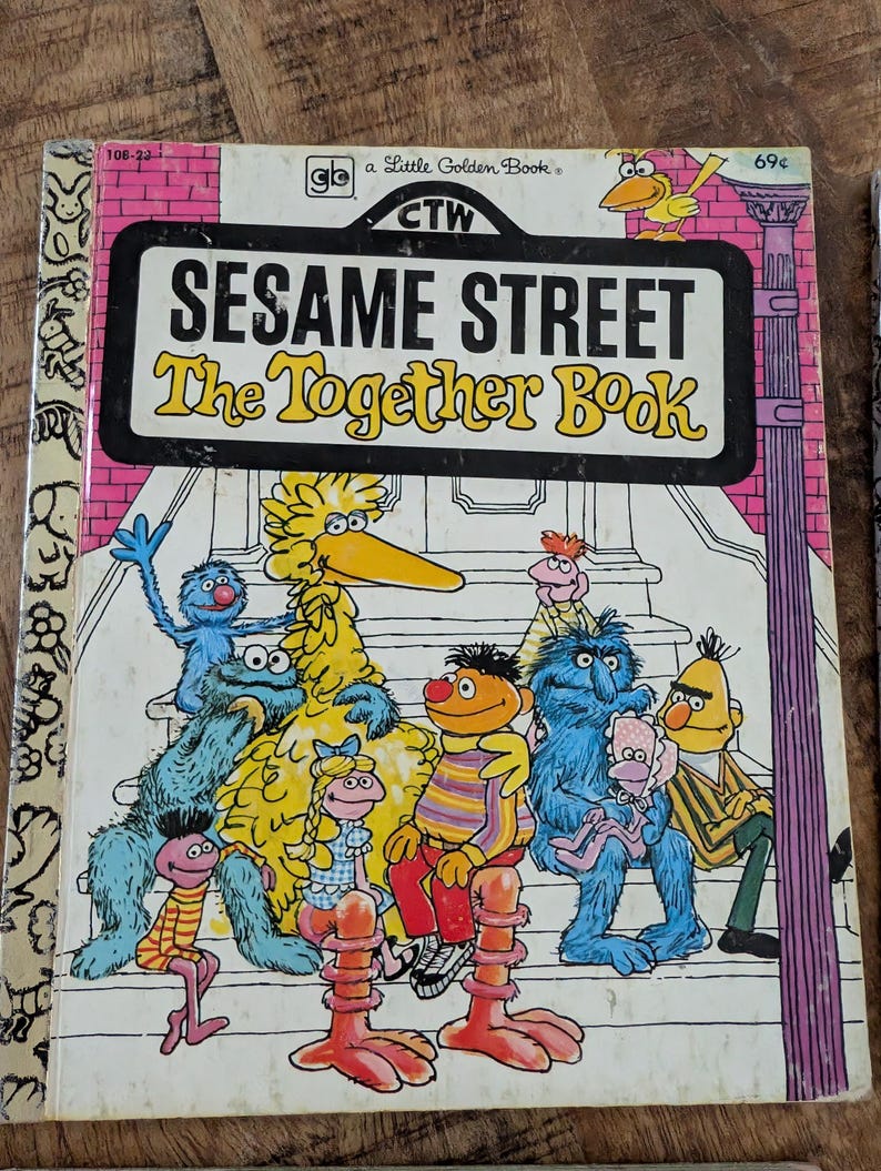 Vintage Sesame Street Little Golden Books - Set of Six Different Books ...