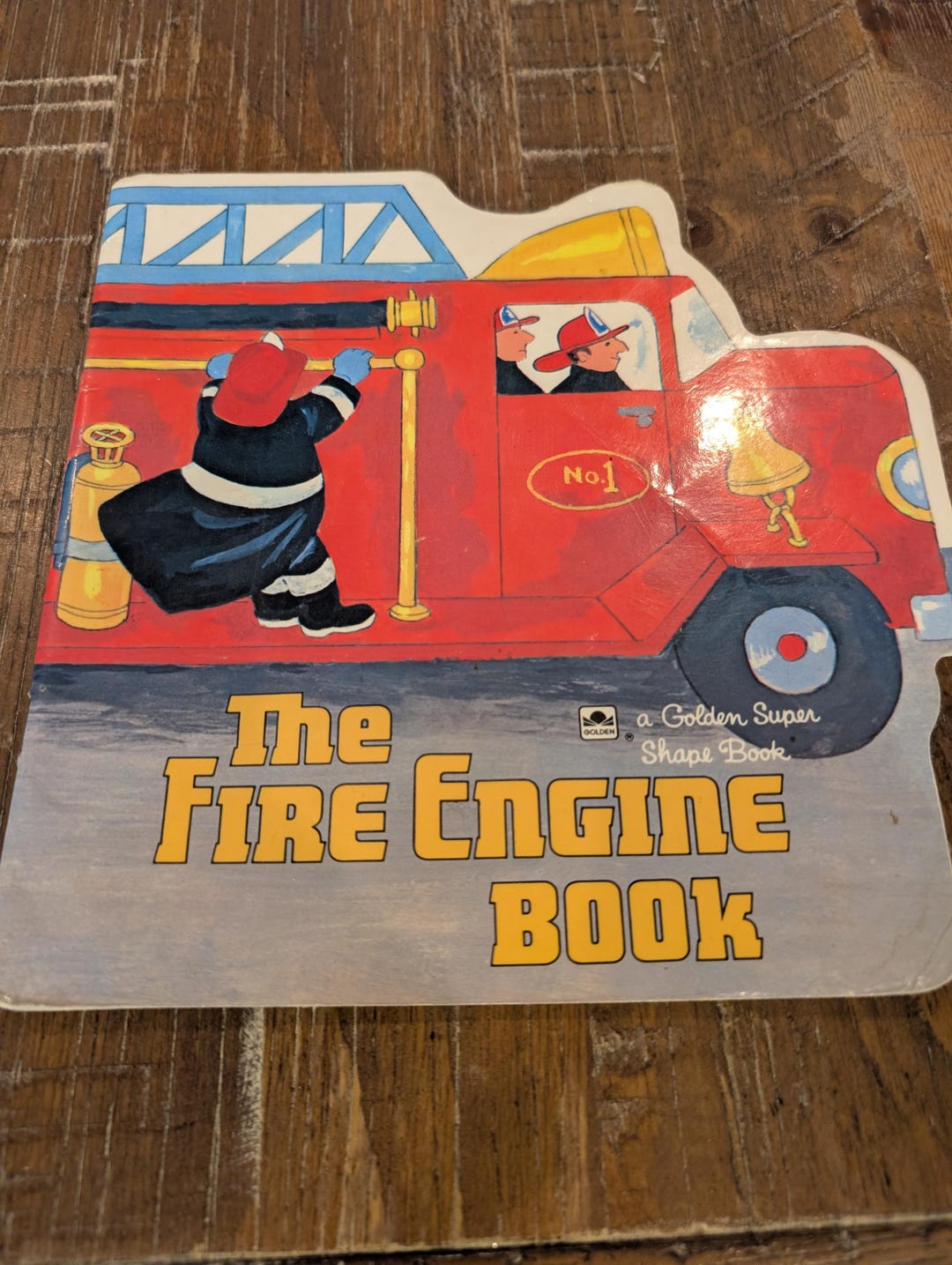The Fire Engine Book - A Golden Shape Book - Vintage 1980's - Etsy
