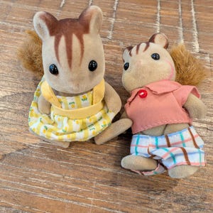 Vintage Calico Critters Sylvanian Hedgehogs, Squirrels Families // Your ...