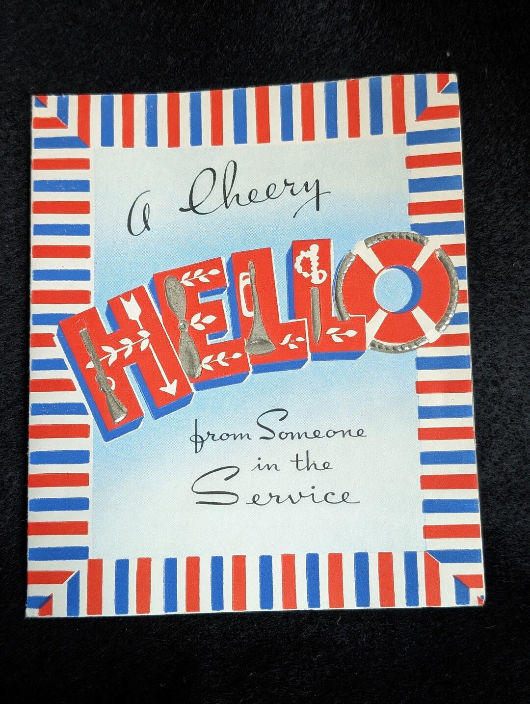 Super RARE WW2 World War Two Greeting Card Singed and Sent by a Soldier ...