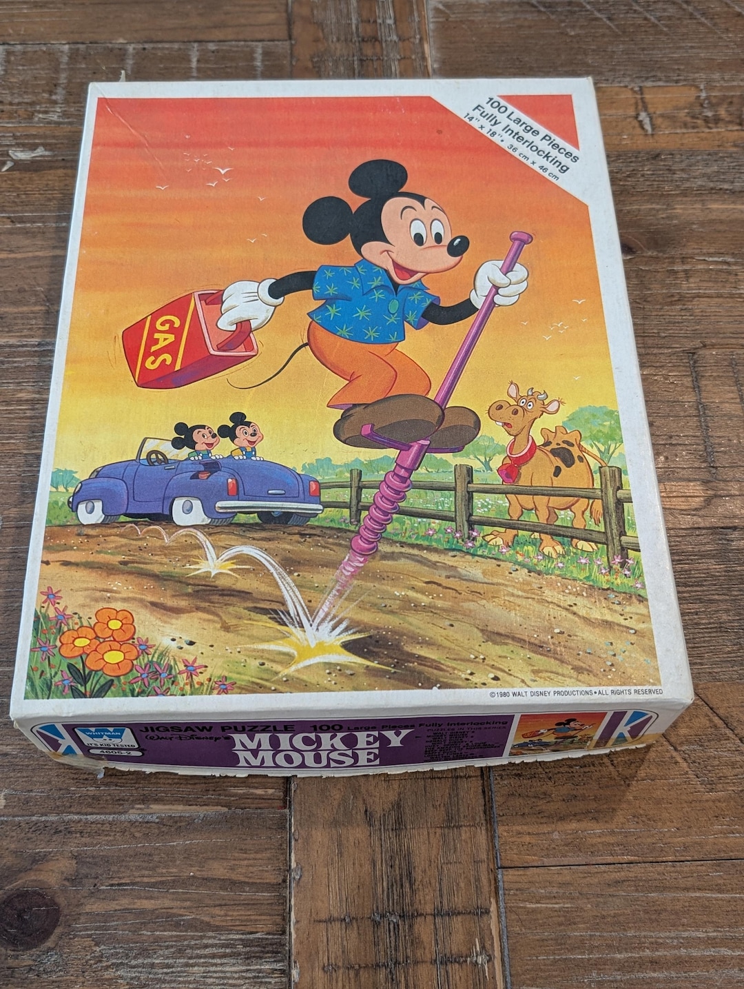 Vintage 1970's Whitman DISNEY Mickey Mouse Out of Gas Pogo Stick 100 ...