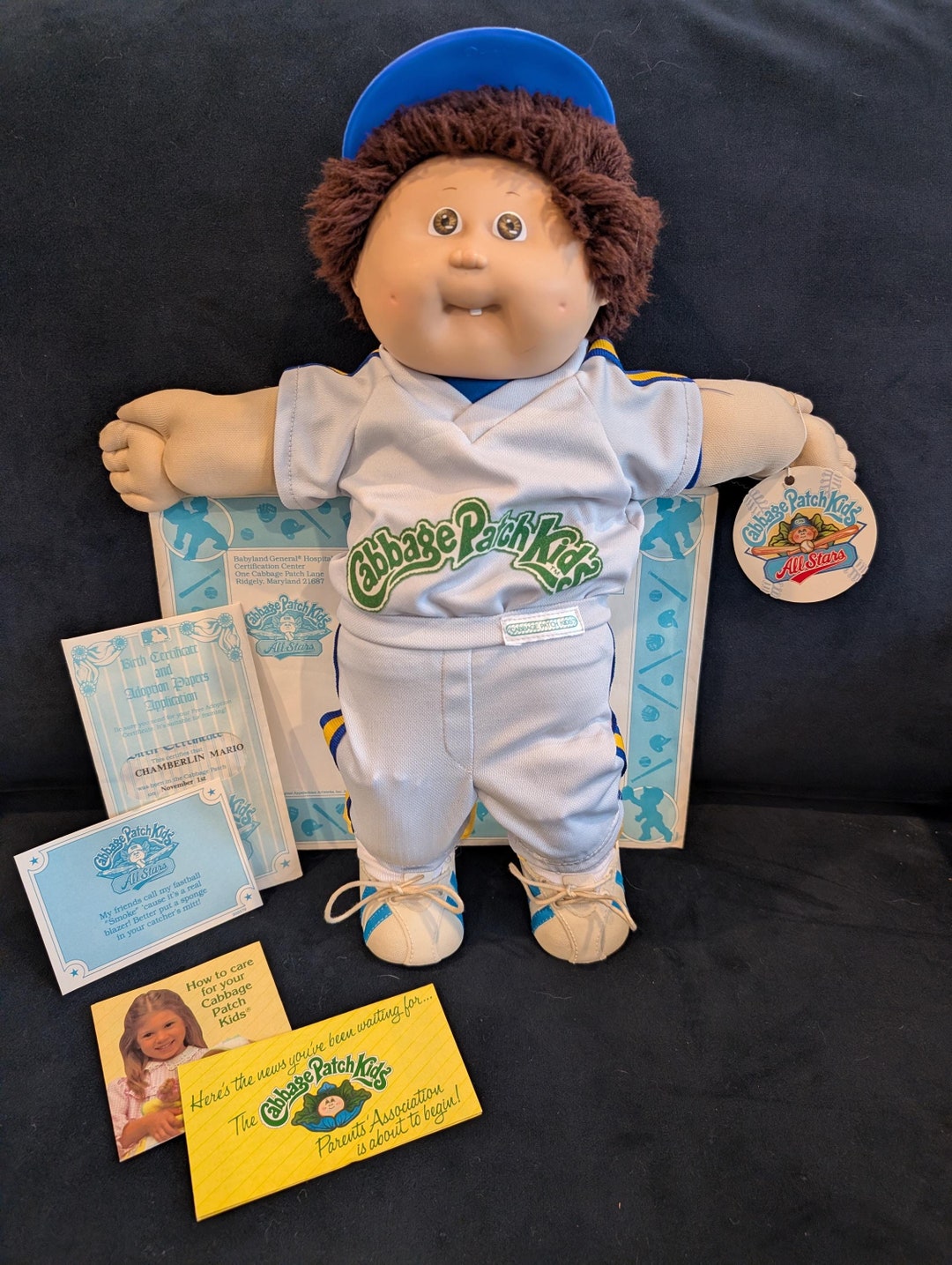 Vintage 1986 Cabbage Patch Kids All-star Baseball Player Boy Doll With ...