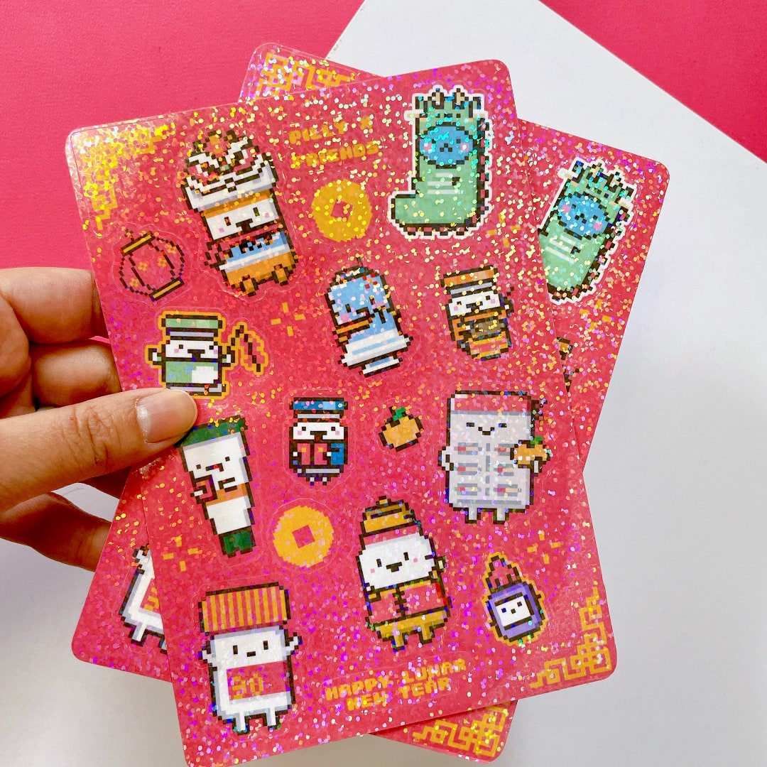 Pilly X Friends Lunar New Year 2024 Sticker Sheet Year of Dragon ...