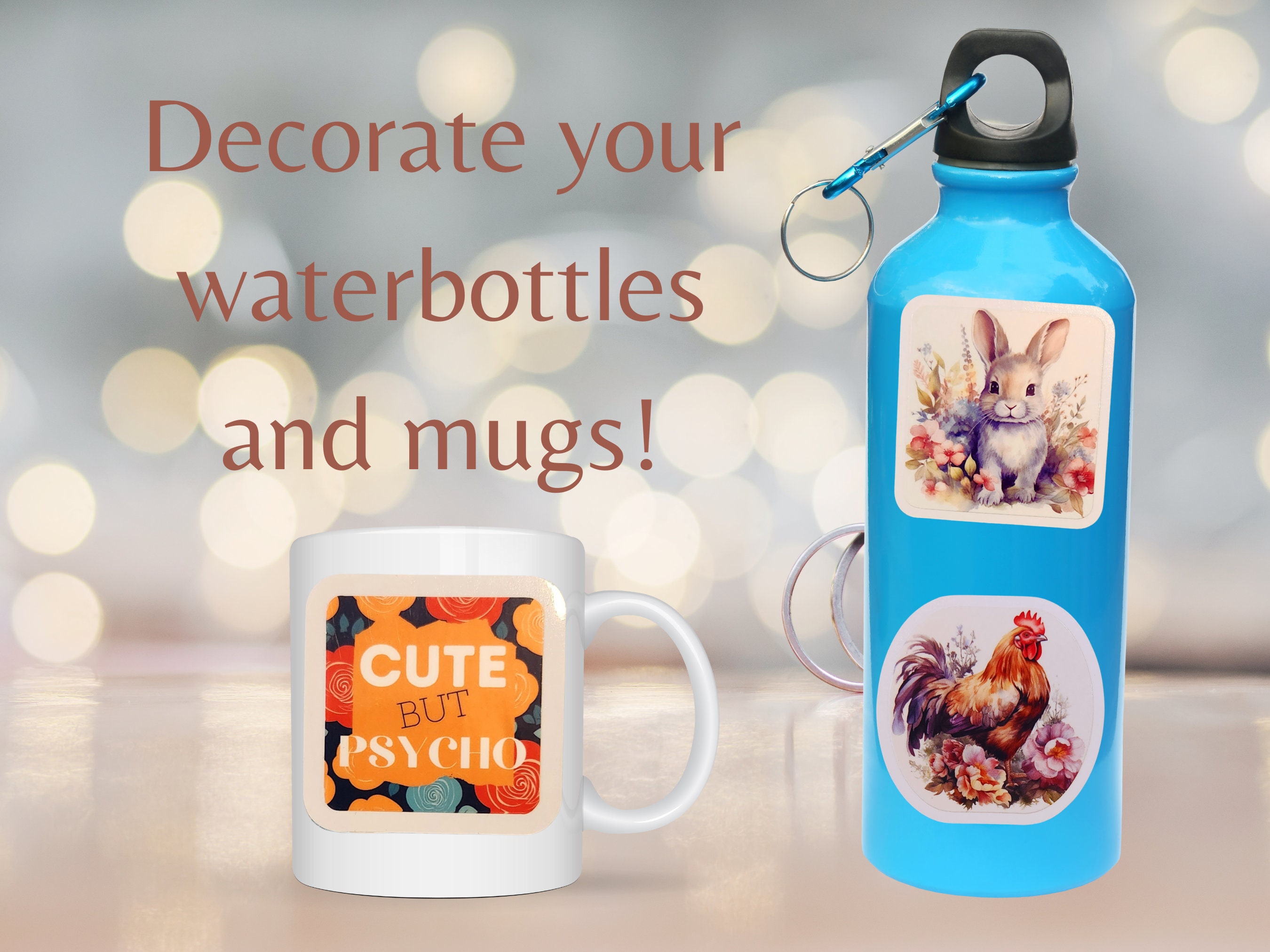 Waterproof Vinyl Sticker Decal for Tumblers Car Sticker for Laptops and ...