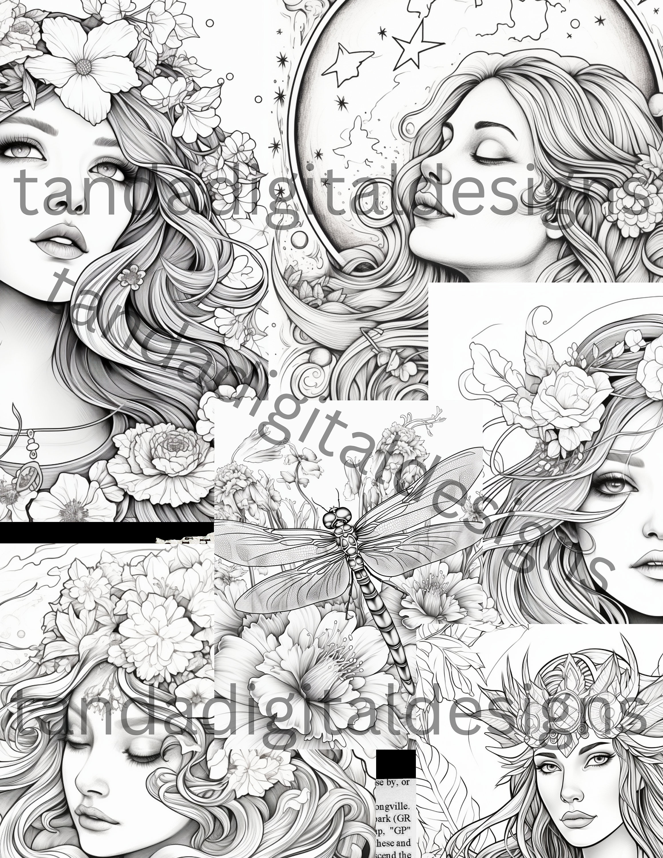 Páginas para colorear imprimibles para adultos Descarga - Etsy México