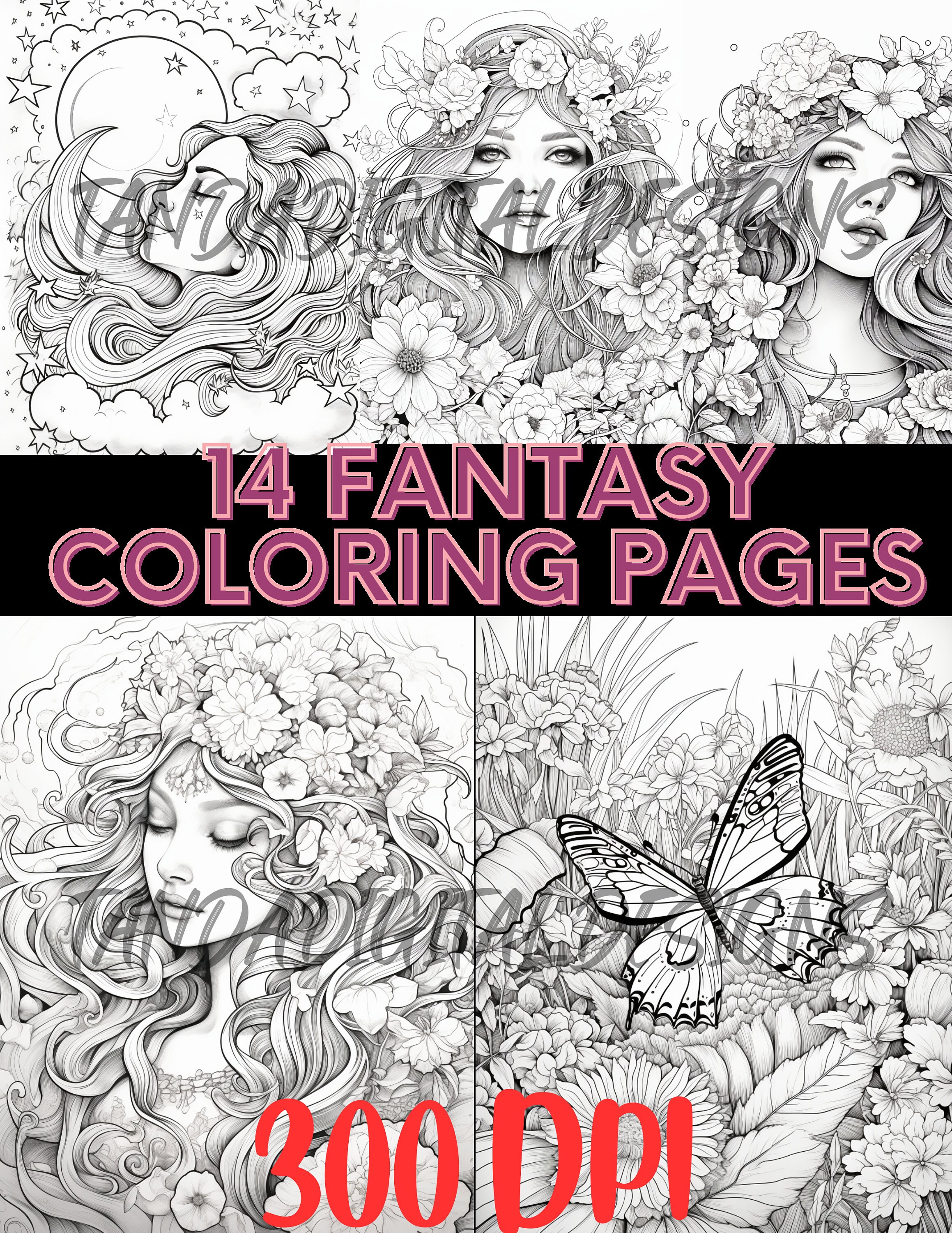 Páginas para colorear imprimibles para adultos Descarga - Etsy México