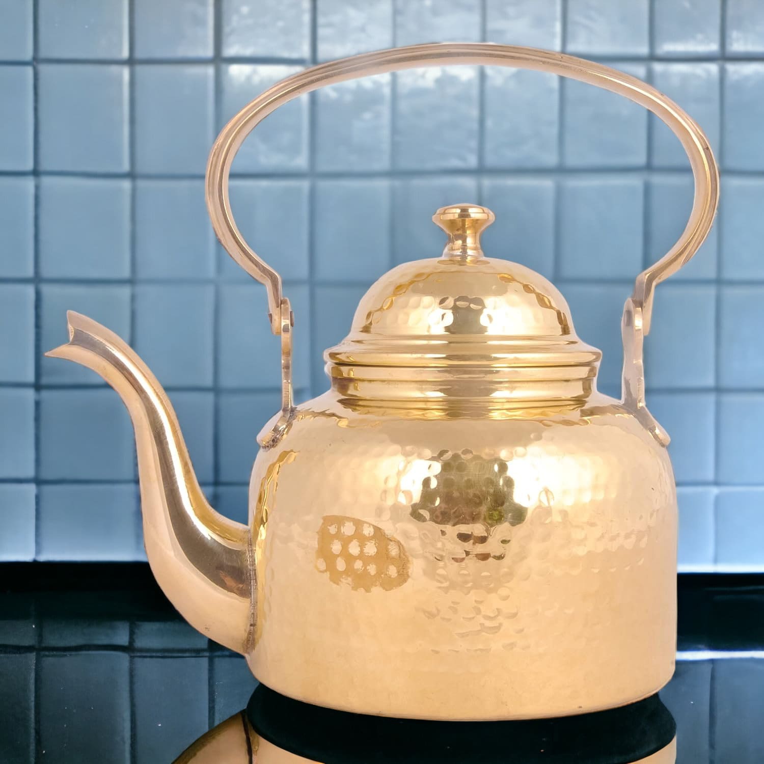 Personalized Brass Kettle With Handle, Engraved Brass Home Decor ...