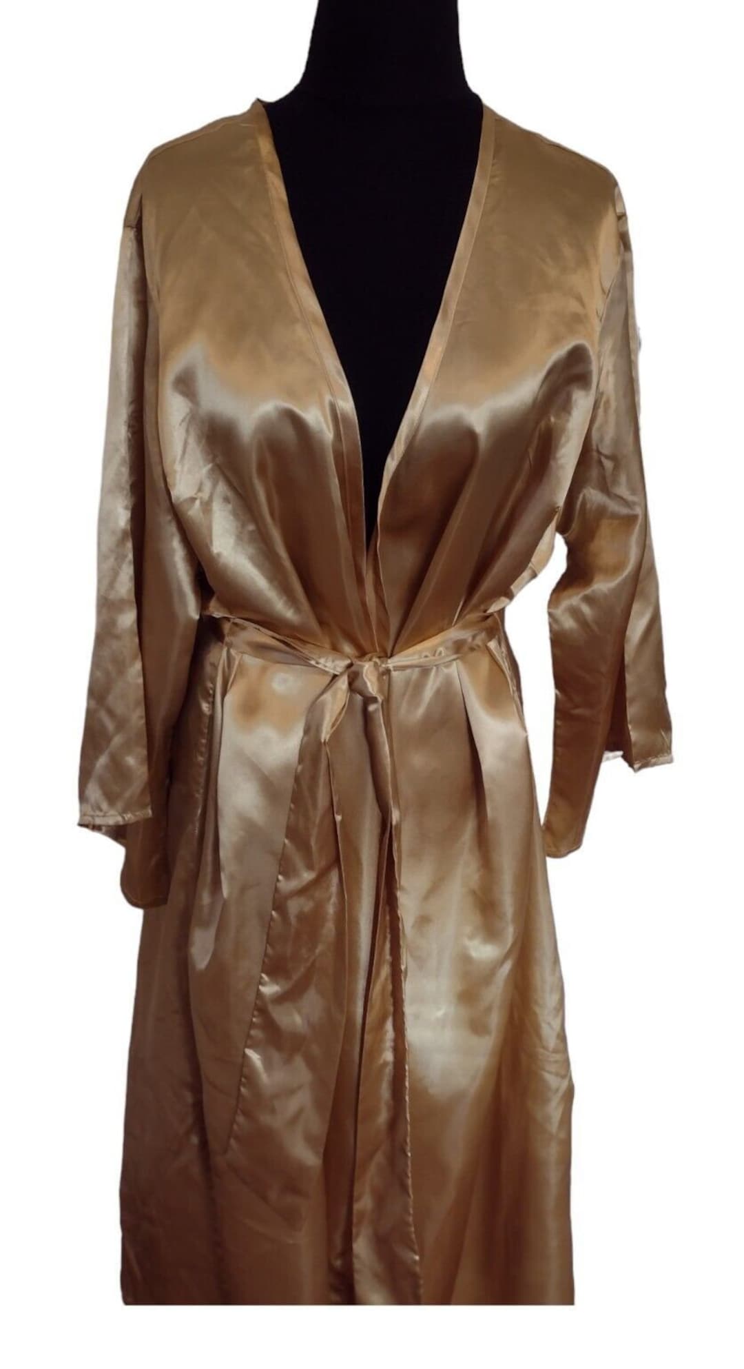 Silky Night Robe Lane Bryant 1X GOLD Satin Liquid Gold - Etsy
