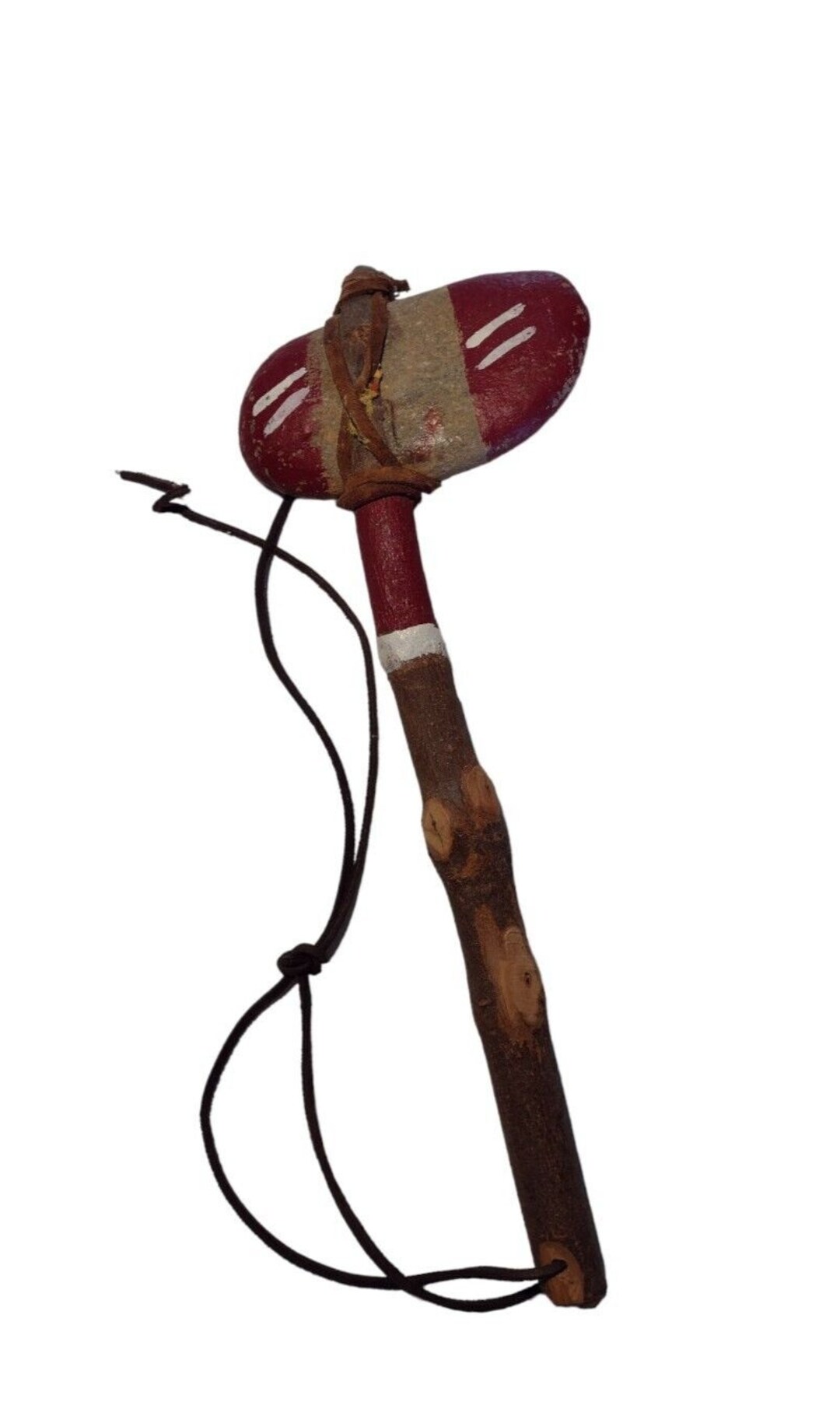 Native American Style Stone Tomahawk Hatchet Wood Leather Replica or ...