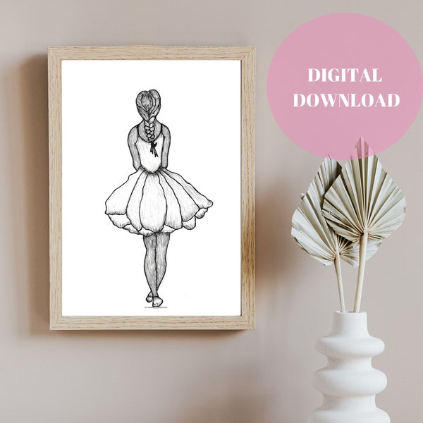 Woman Back Drawing - Etsy