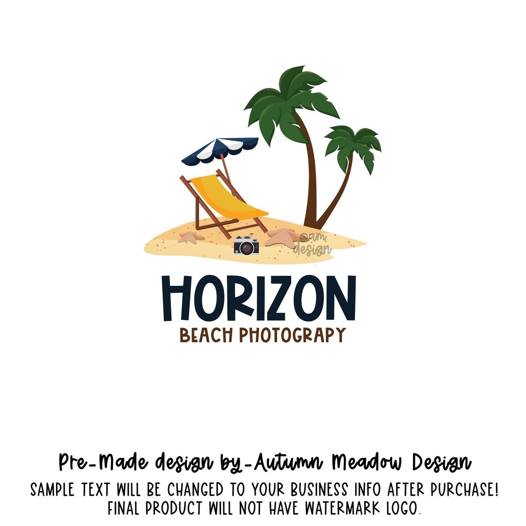 Pre-made Logo, Custom Logo, Beach Logo, Logo Design, Business Logo and ...