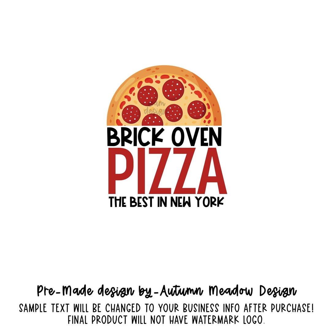 Pre-made Logo, Custom Logo, Pizza Logo, Logo Design, Business Logo and ...