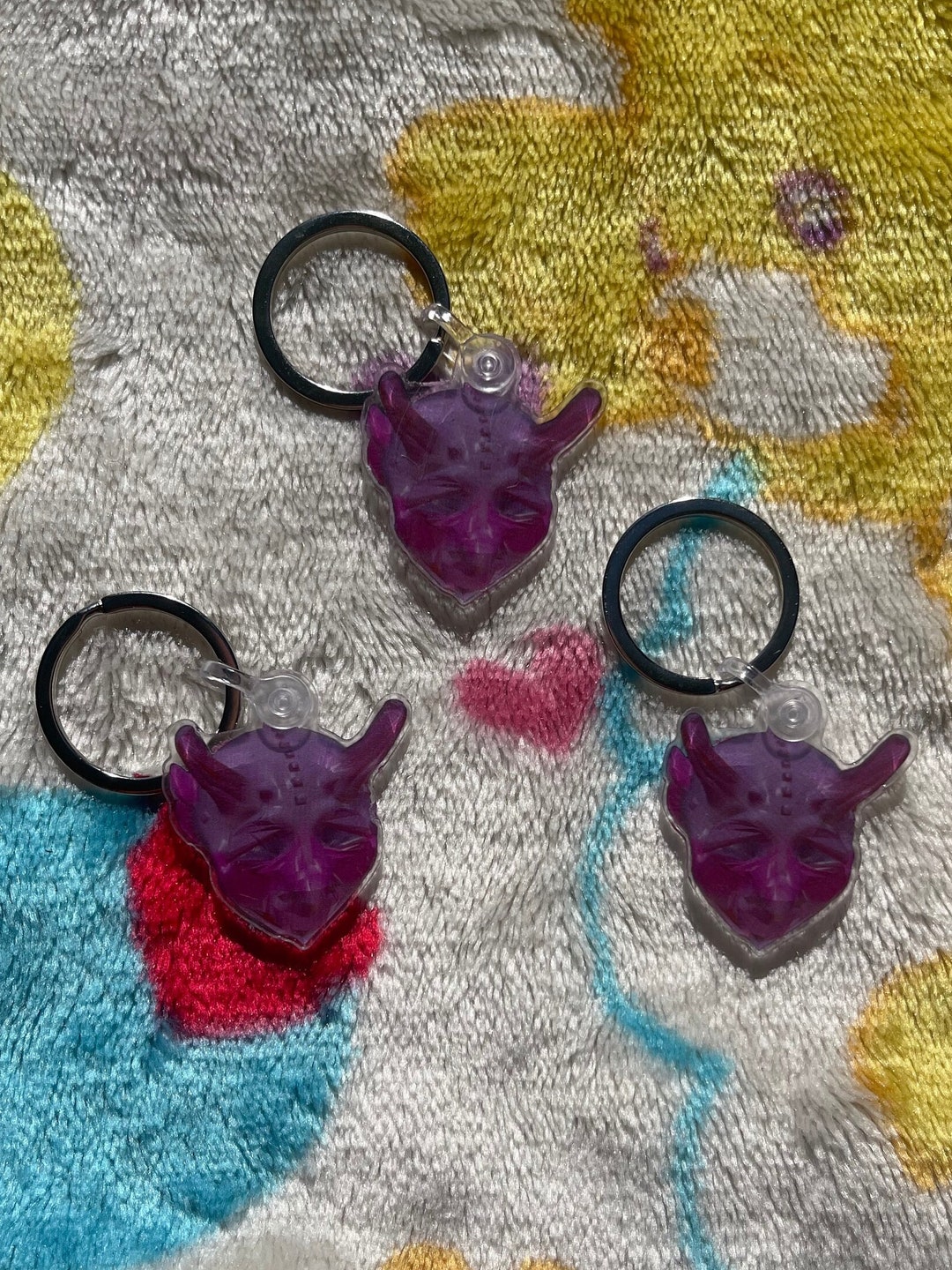 Soft Demon Keychain - Etsy
