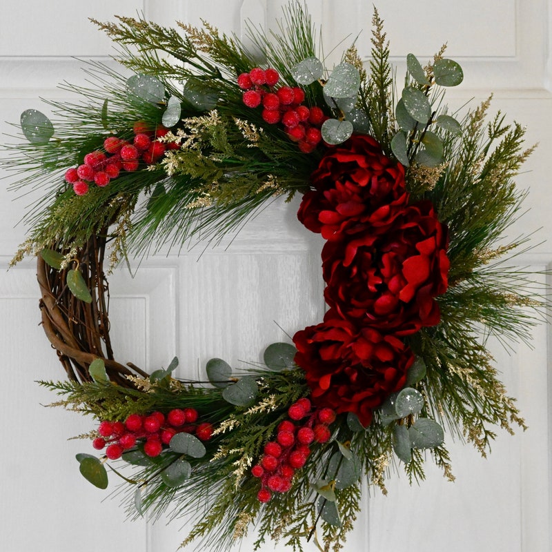 Red Berries Wreath - Etsy