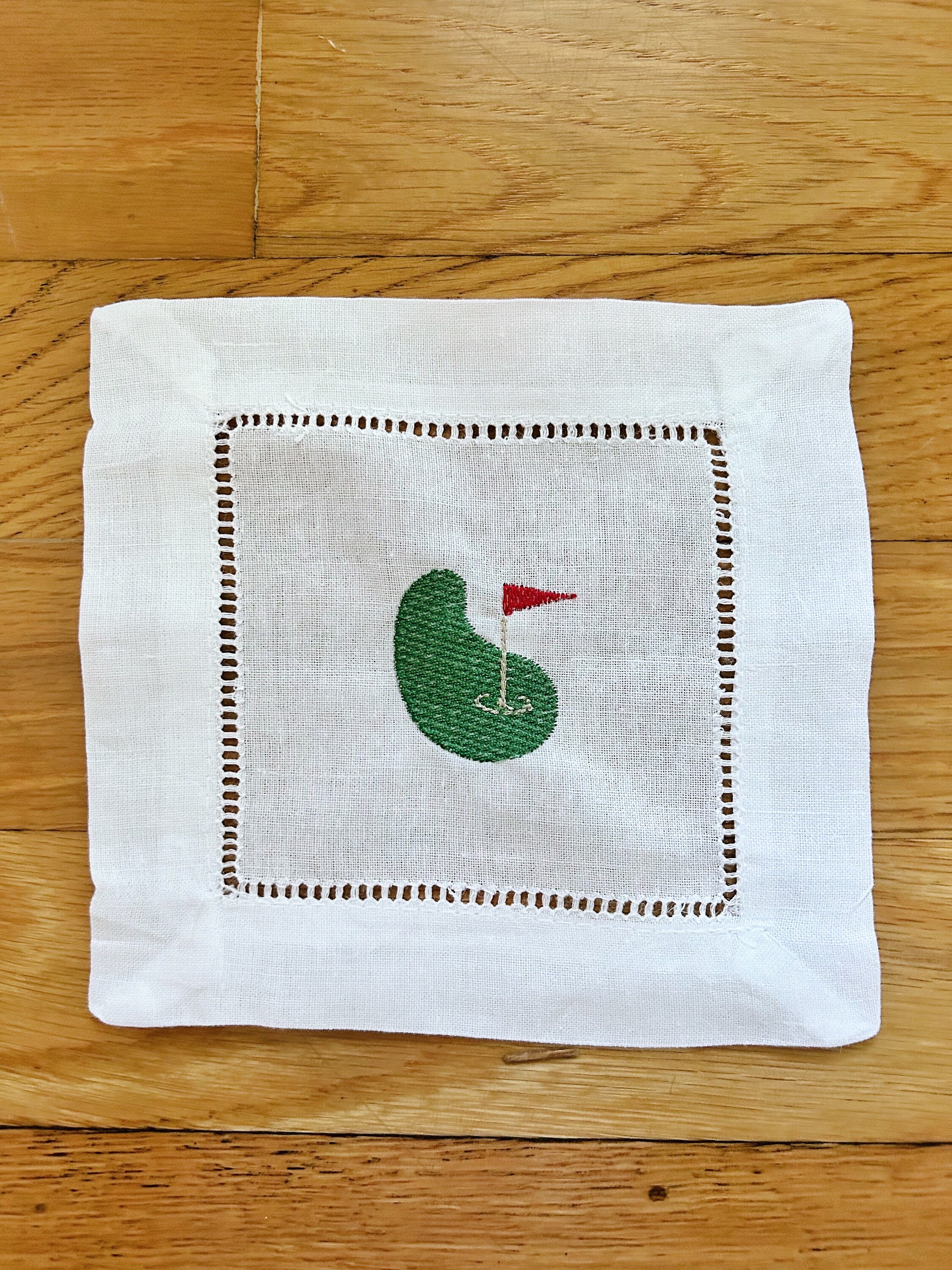 Embroidered Golf Theme Cocktail Napkins - Etsy