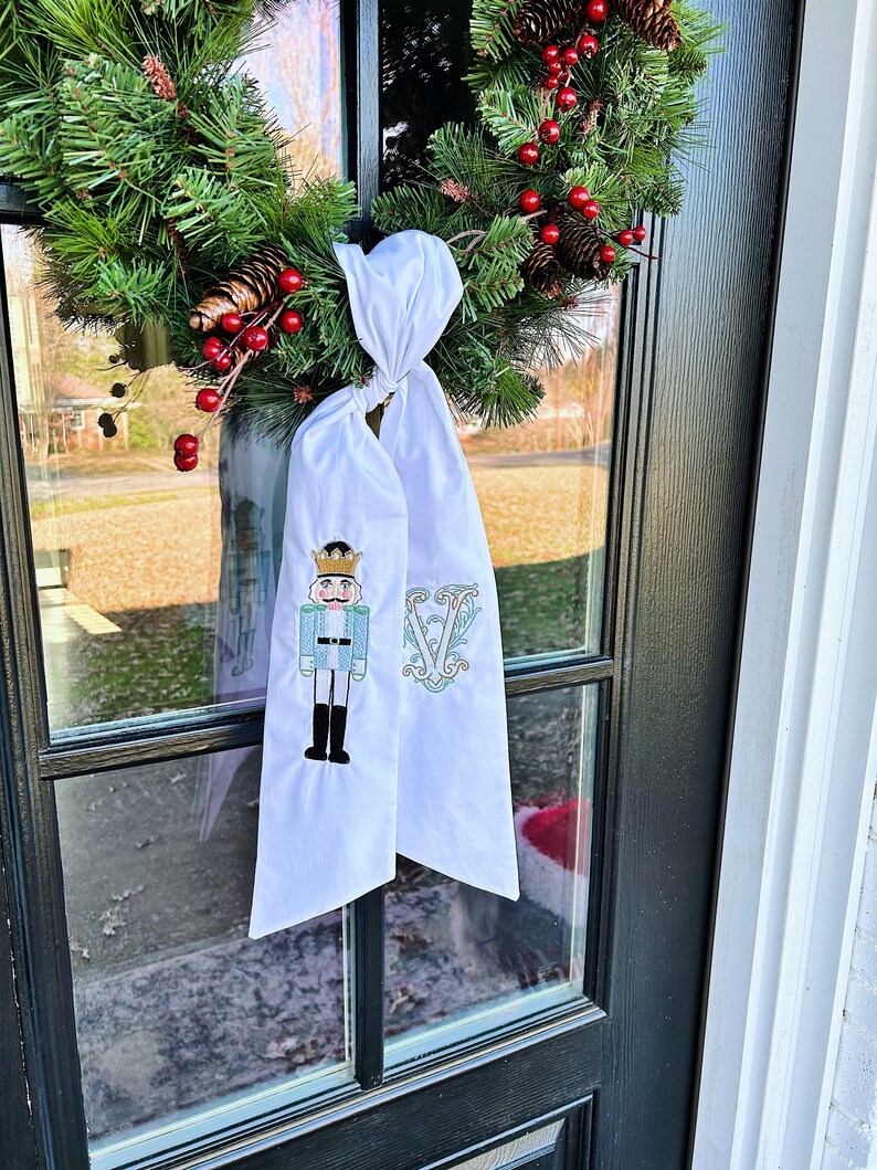 Christmas Themed Wreath Sash - Etsy