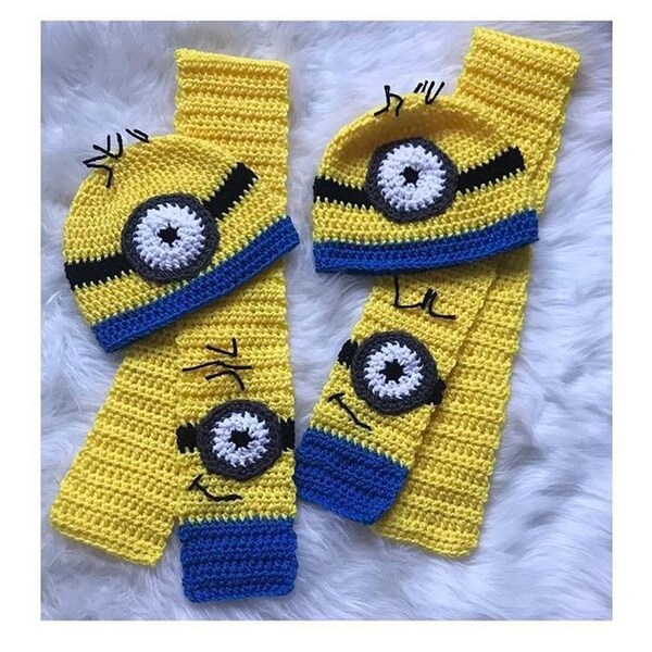 Minion Scarf - Etsy