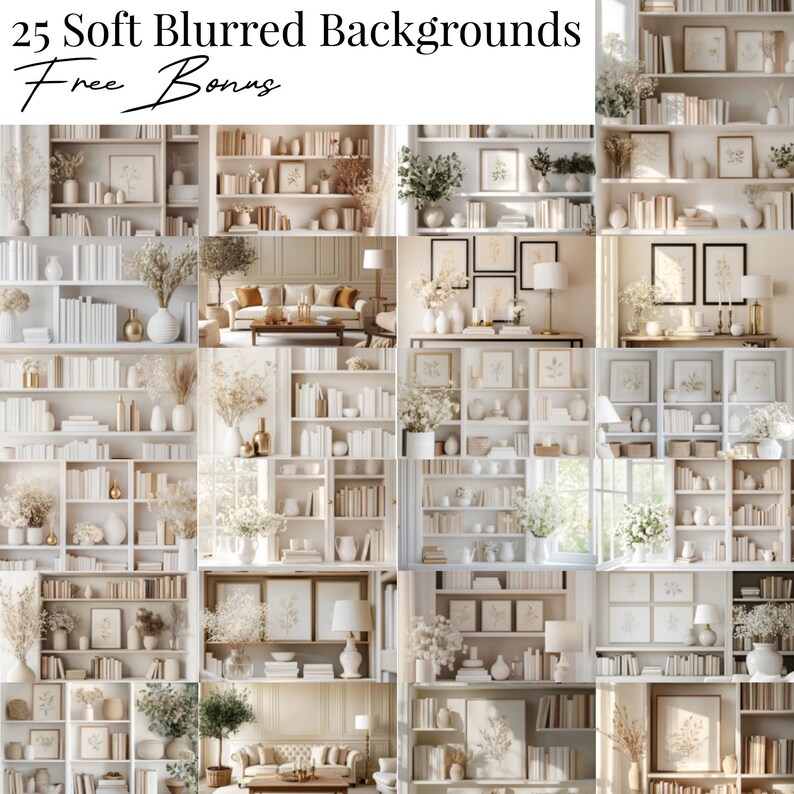 Elegant Luxury Virtual Background Bundle 25 Aesthetic Backdrops for ...