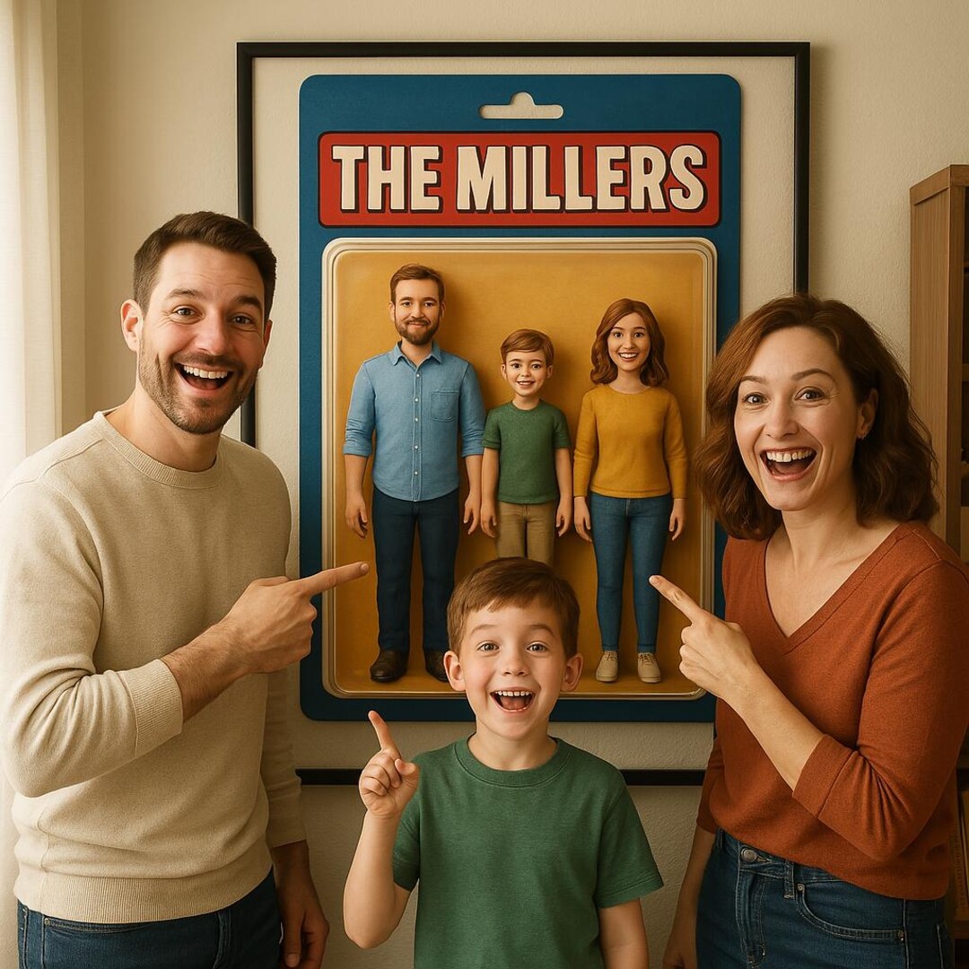 Personalized Family Poster as Action Figures – Funny Digital Artwork ...