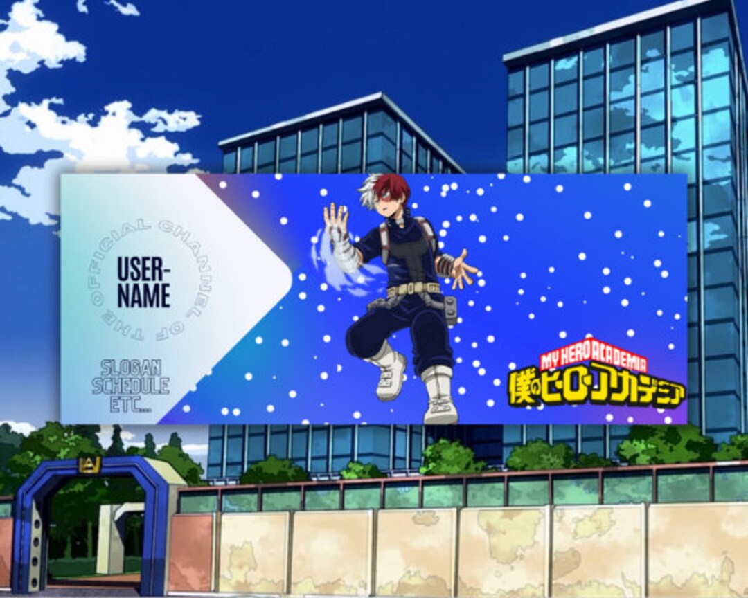Custom Todoroki Twitch Banner - Fire and Ice Streaming Banner - Etsy
