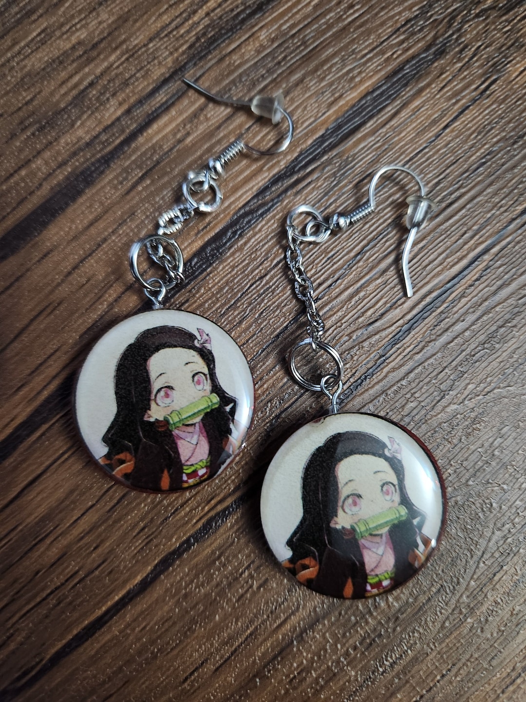 Nezuko demon Slayer Small Earrings - Etsy