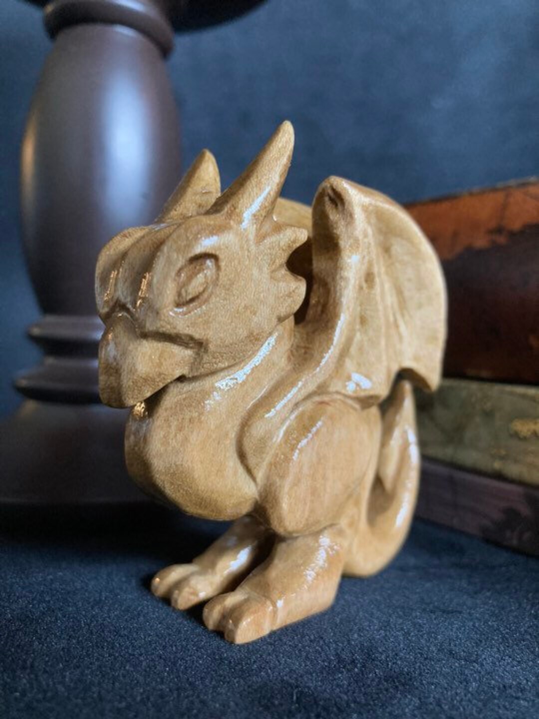 Wood Carved Baby Wyvern Dragon - Etsy