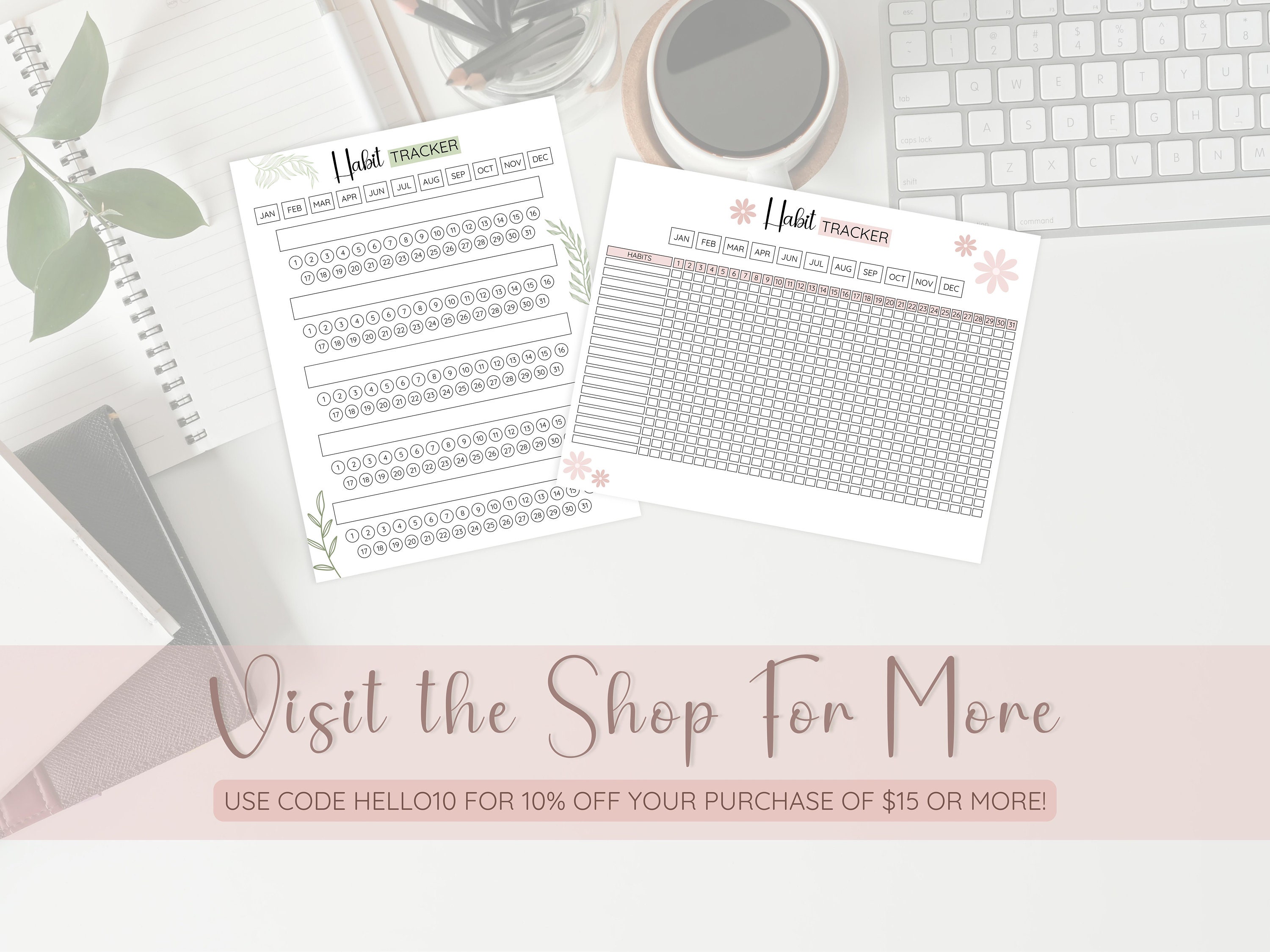 Vision Board Template Bundle, Goal Setting Planner (digital Download ...