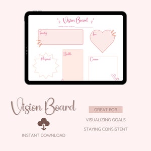 Horizontal Vision Board, Vision Board Kit, Manifestation Planner, Law ...
