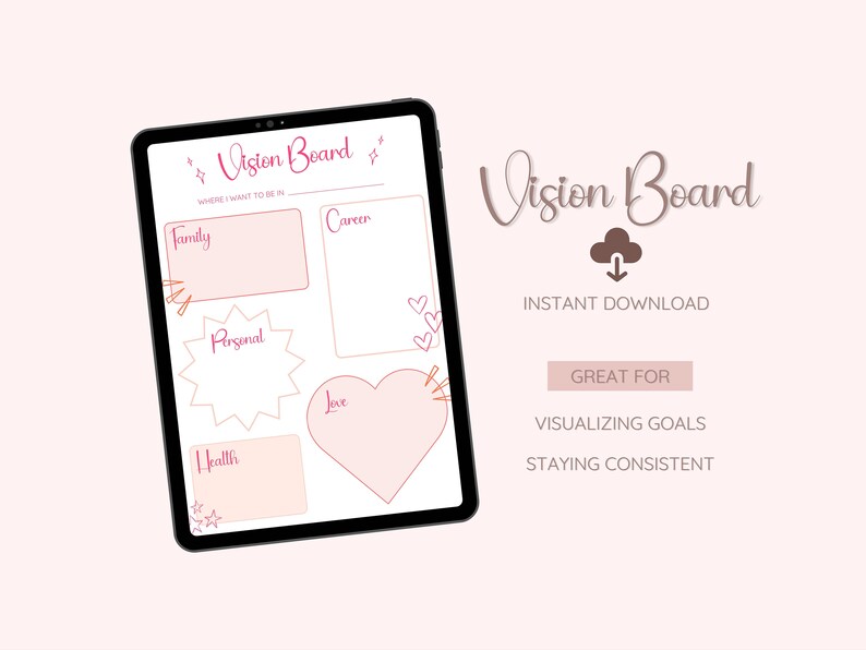 Bundle Vision Board, Vision Board Kit, Manifestation Planner, Law of ...