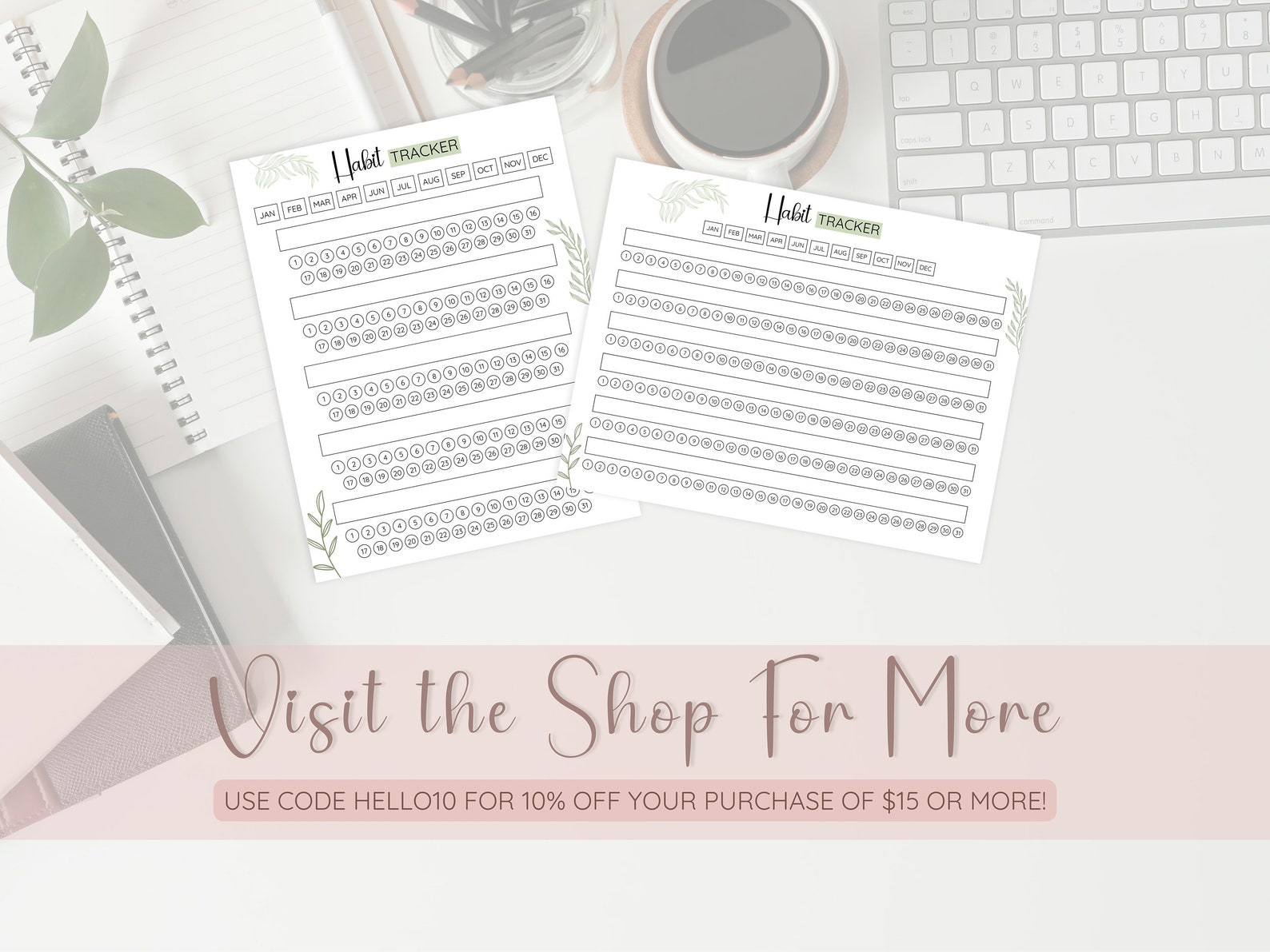 Vertical Habit Tracker, Printable Monthly Habit Tracker, Habit Tracker ...