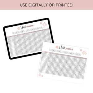 Horizontal Habit Tracker, Printable Monthly Habit Tracker, Habit ...