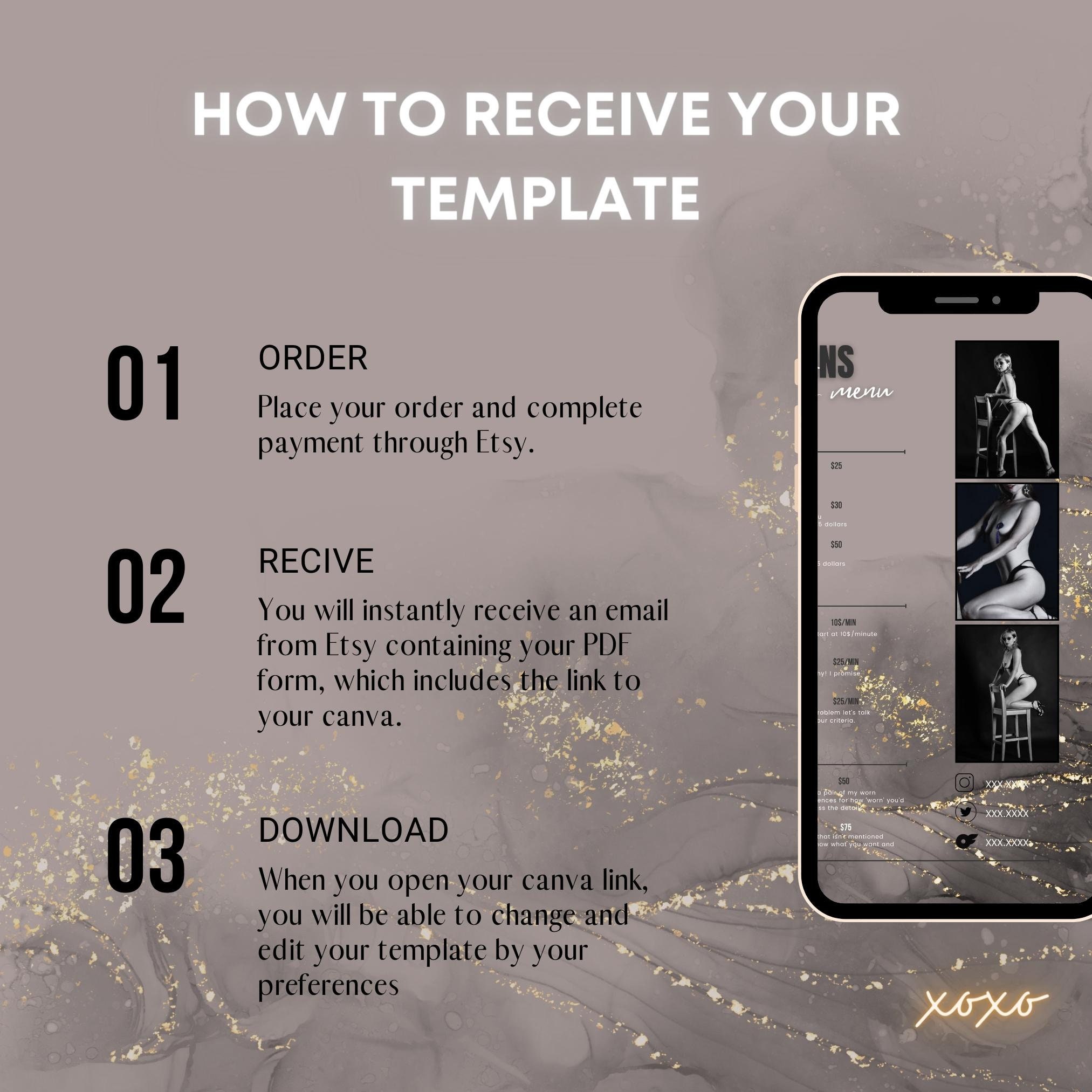Onlyfans Tip Menu | Editable Template | Digital Download | - Etsy