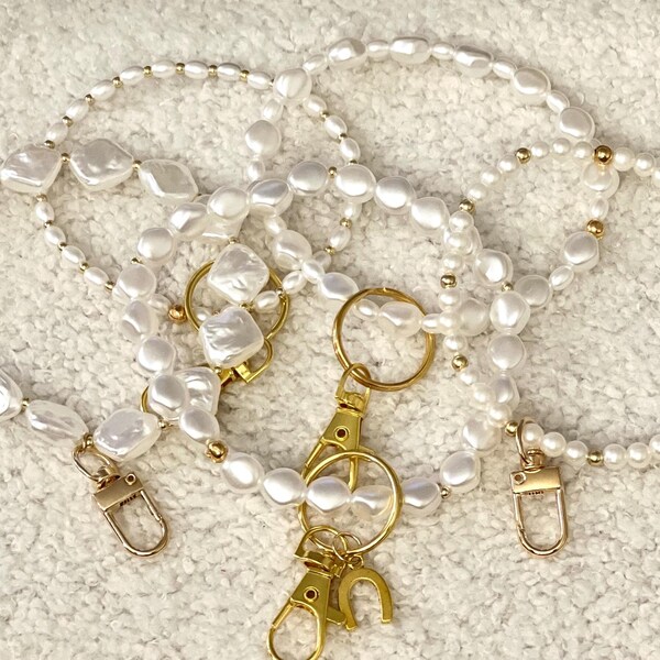 Pearl Key Chain - Etsy