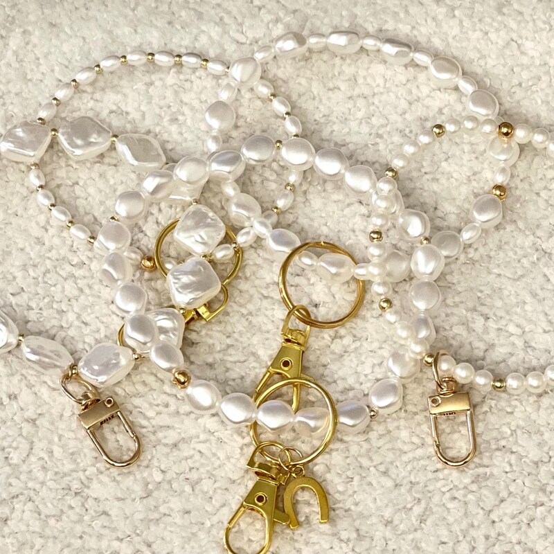 Pearl Key Chain - Etsy
