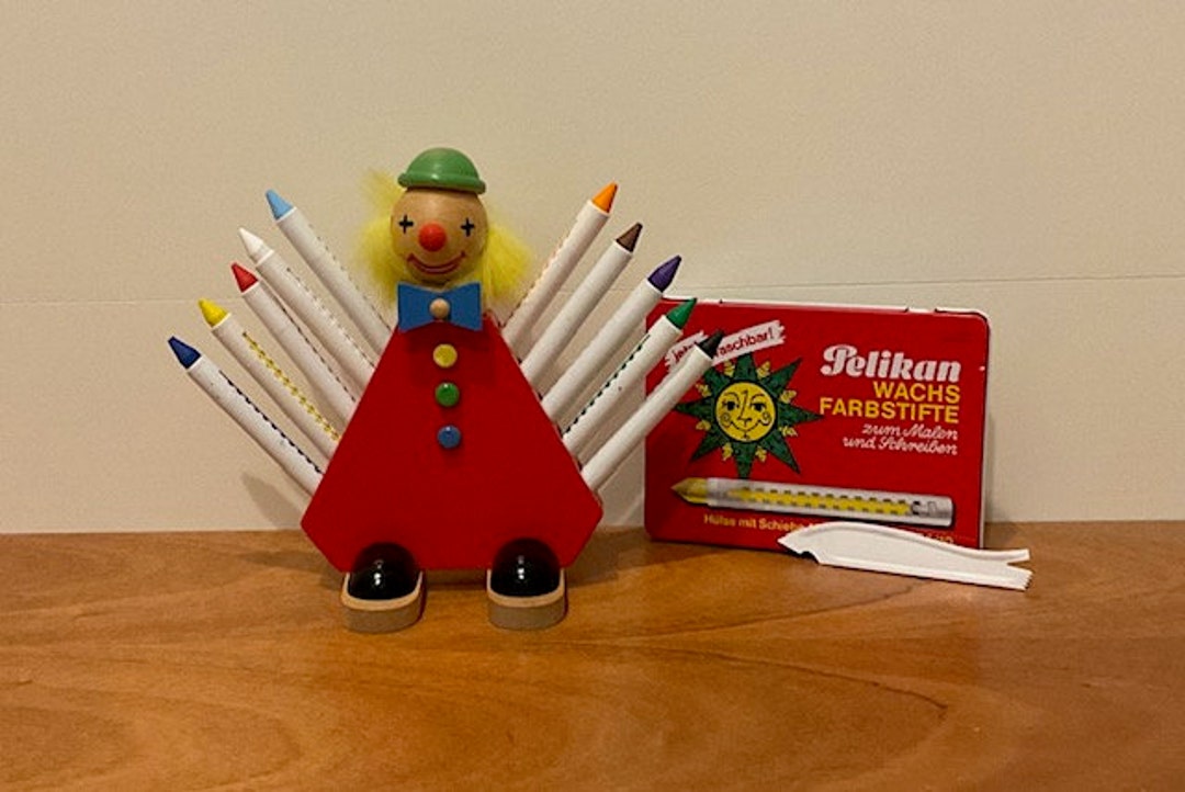 Vintage Christian Ulbricht Clown Crayon Holder Circa - Etsy