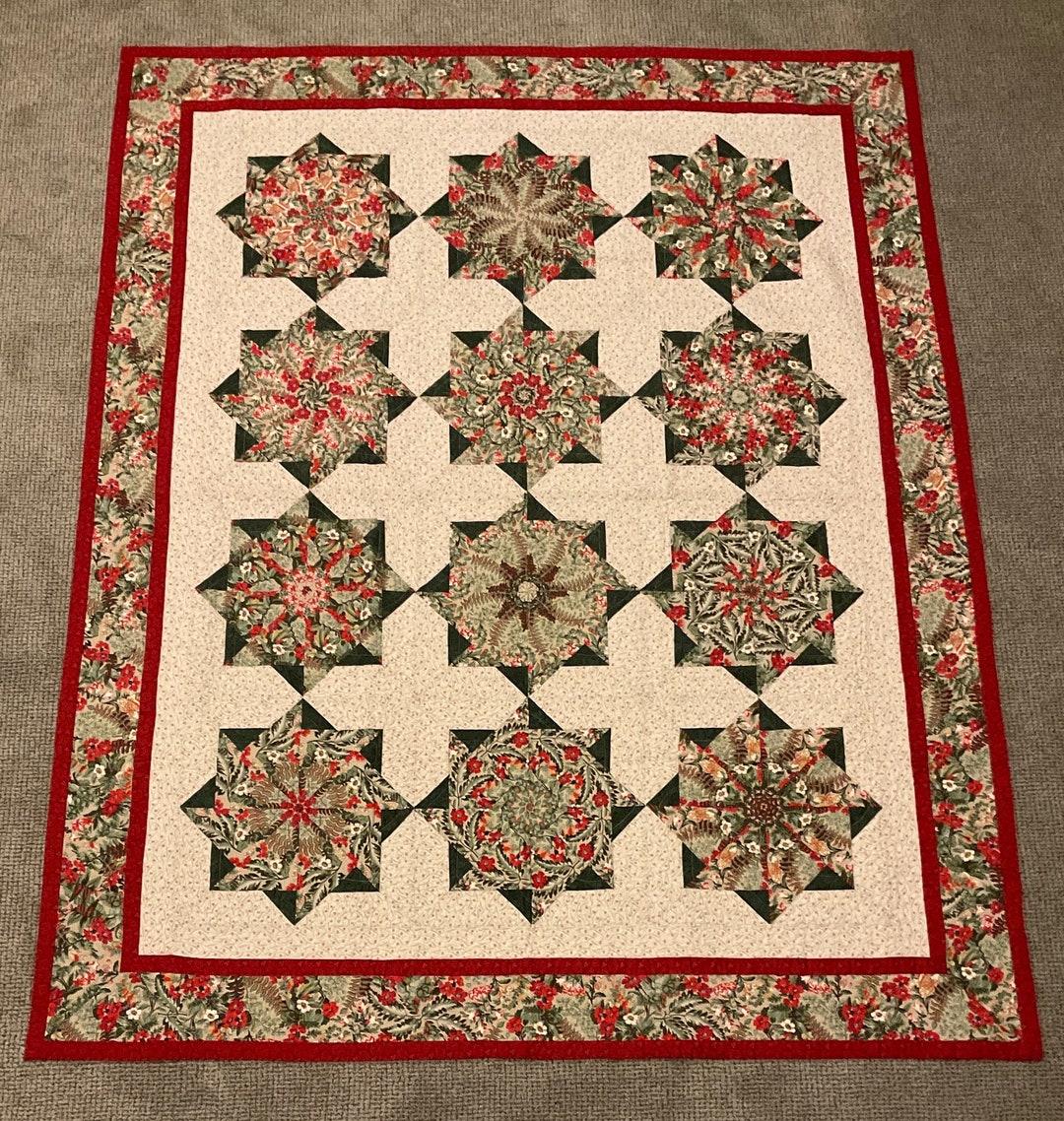 Vintage Stack N' Whack Lap Quilt - Etsy