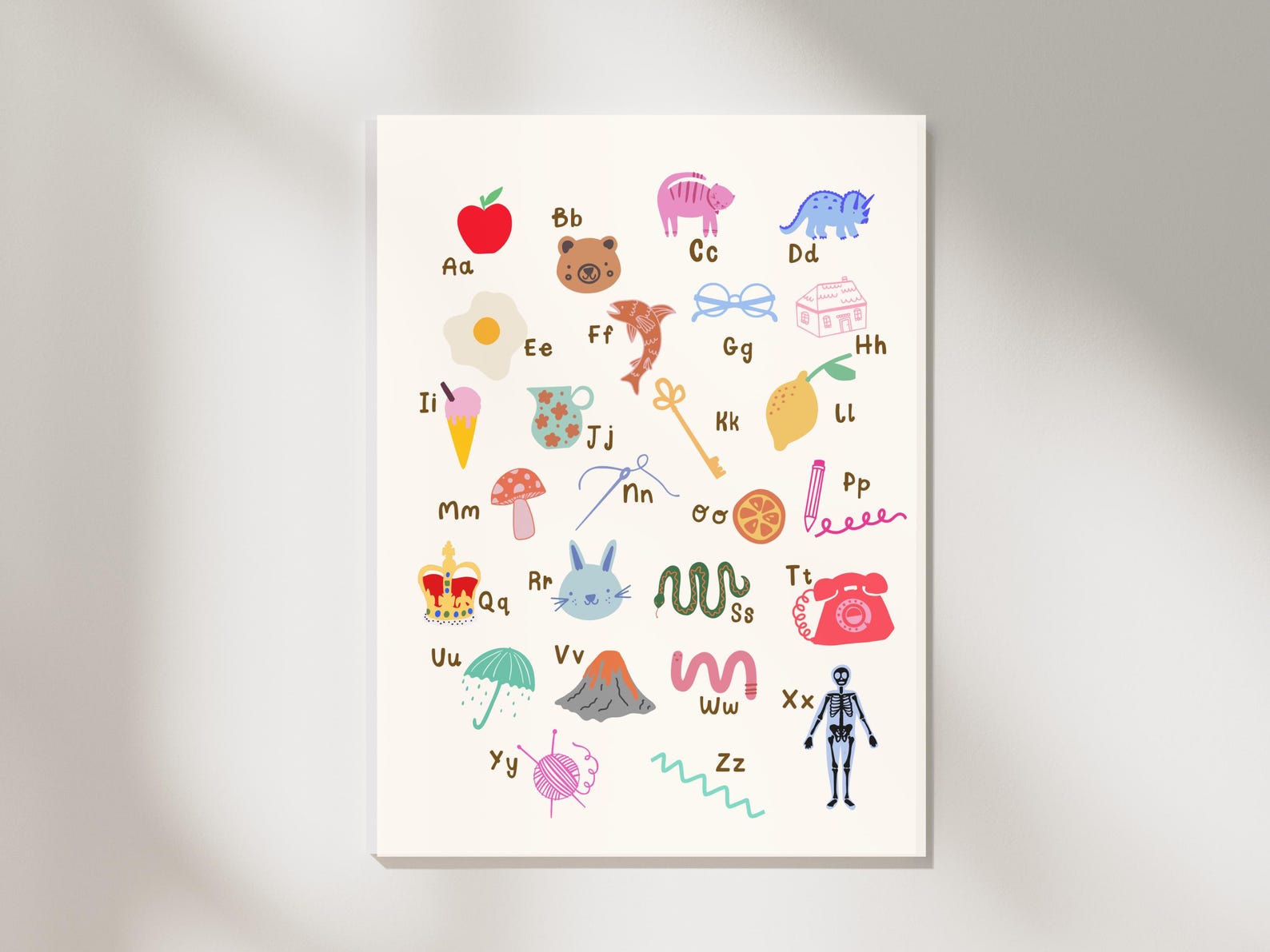 ABC Printable Poster for Kids | Fun & Colorful Alphabet Wall Art ...