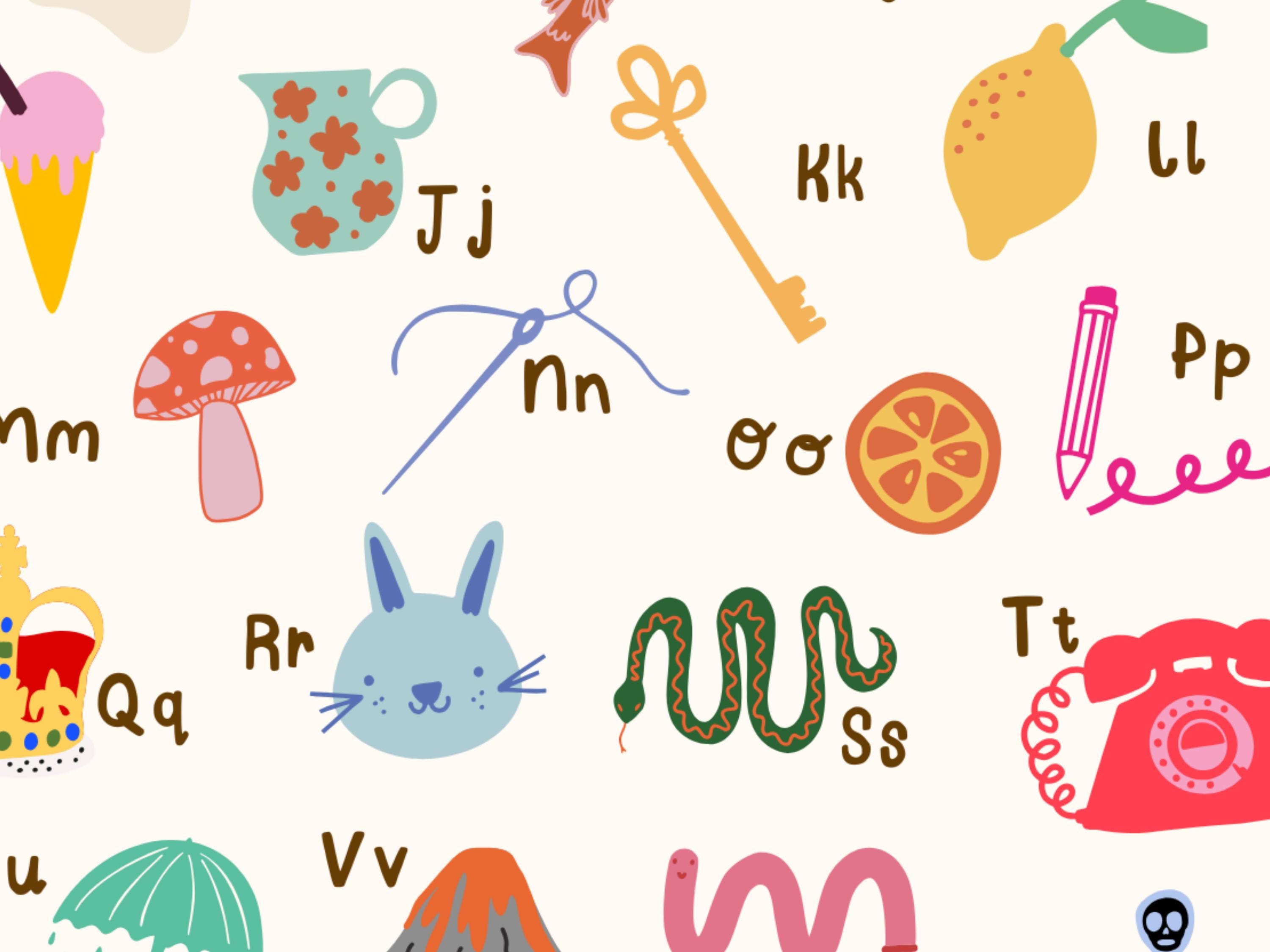 ABC Printable Poster for Kids | Fun & Colorful Alphabet Wall Art ...