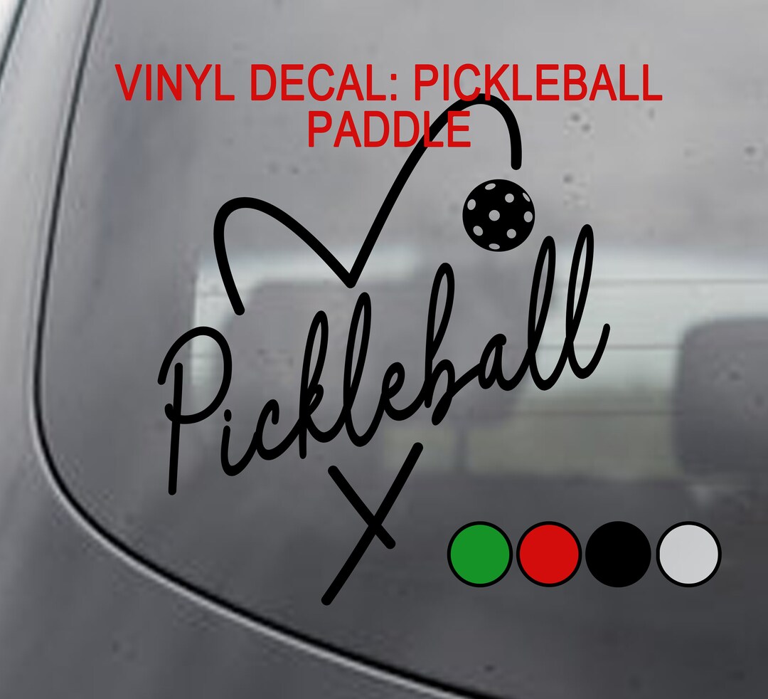 Pickleball Vinyl Decal: Car, Laptop, Water Bottle Sticker - Etsy