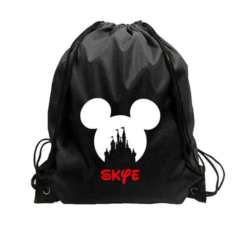 Disney Themed Drawstring Bag, Personalized Gym Bag, Cinch Sack - Etsy