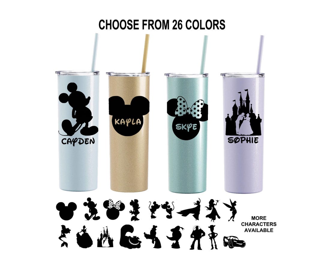 Disney Themed 20 Oz Stainless Steel Tumbler With Straw - Etsy