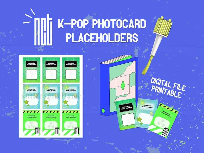 NCT K-pop Photocard Placeholders Digital Download - Stylish Binder ...