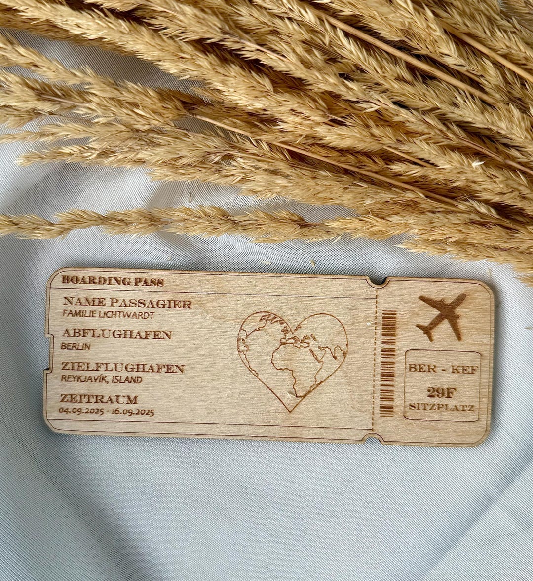 Wooden Flight Ticket – Personalized Magnet as a Gift or Souvenir ...